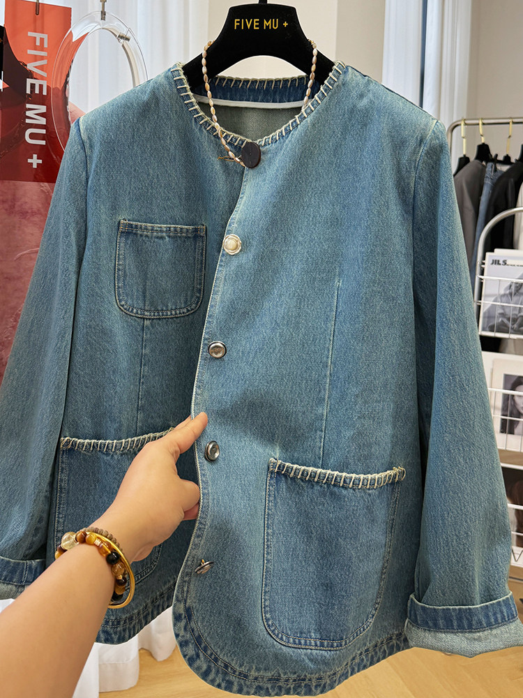 High-end temperament and celebrity chic heavy-work retro round neck ...