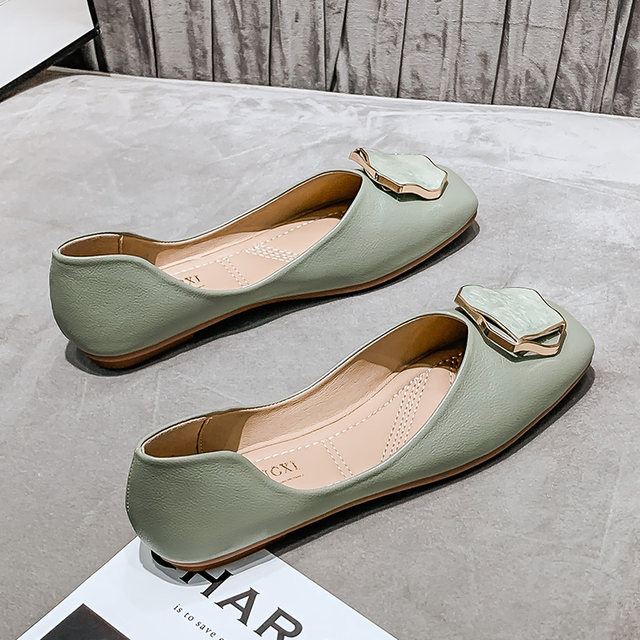 Spring Single Shoes Female Women 2024 New Light Flat Shoes Scoop Shoes ...