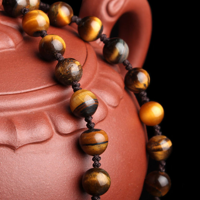 Red Tiger Eye Stone Rope Jade Bid Lavigatus Necklace Rope Handmade Rope ...