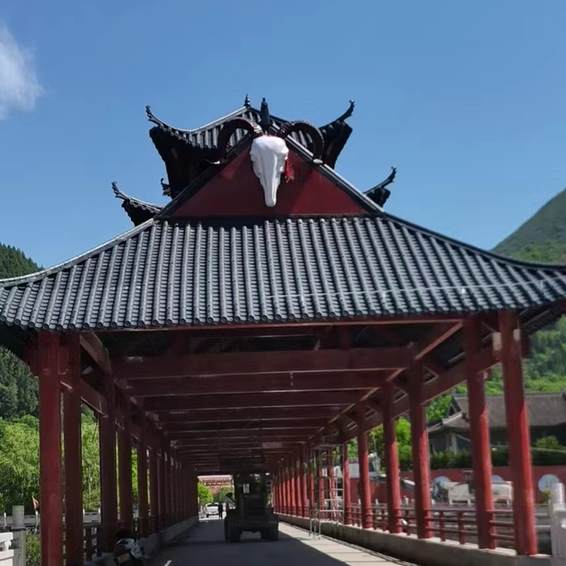 唐明 古建築 樹脂屋根瓦 - アンティーク調装飾瓦