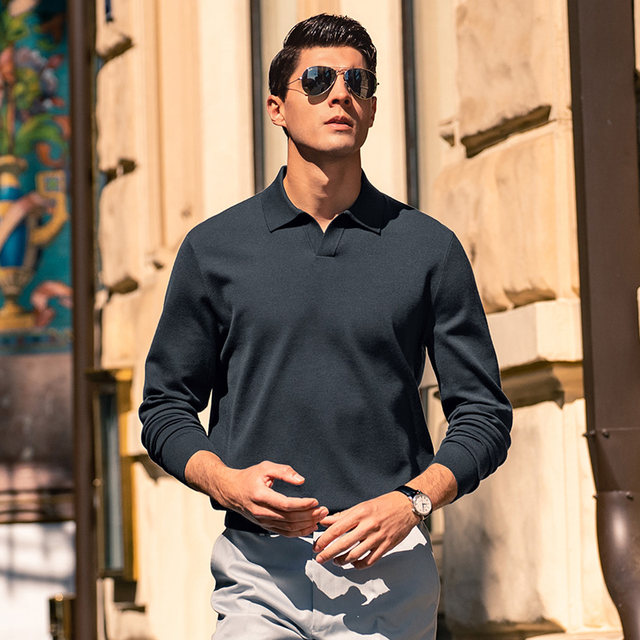 MrBu seagull collar warm wool sweater autumn and winter solid color ...