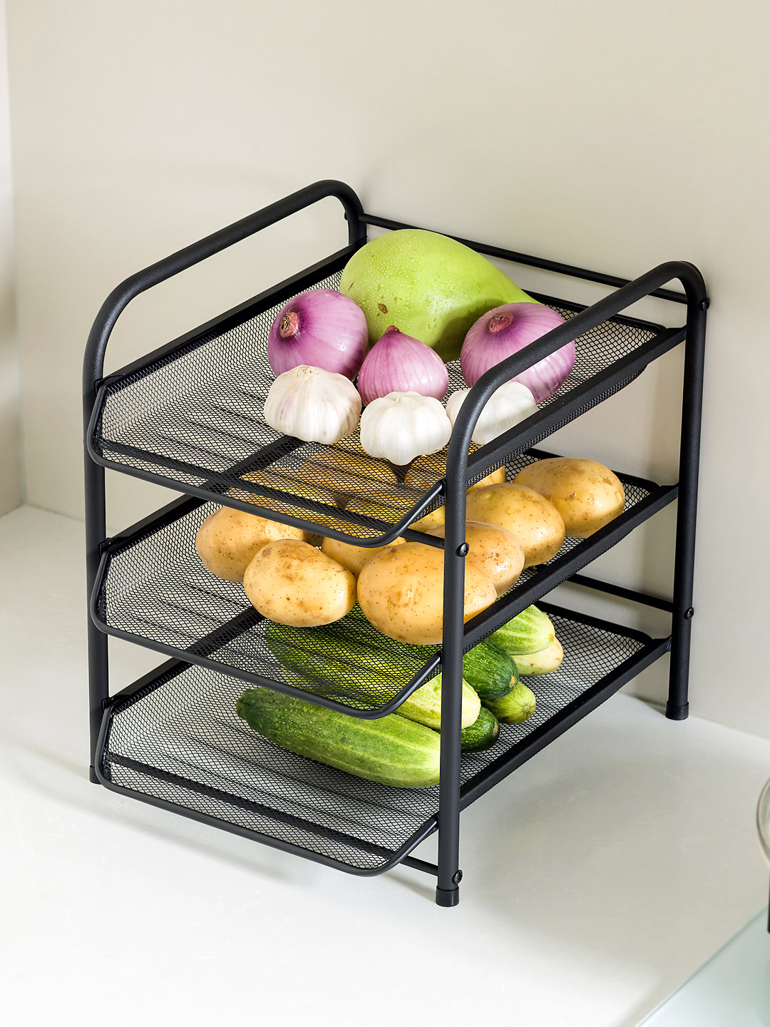 Eleven Dimensions Kitchen Countertop Vegetable & Fruit Rack - Multi ...