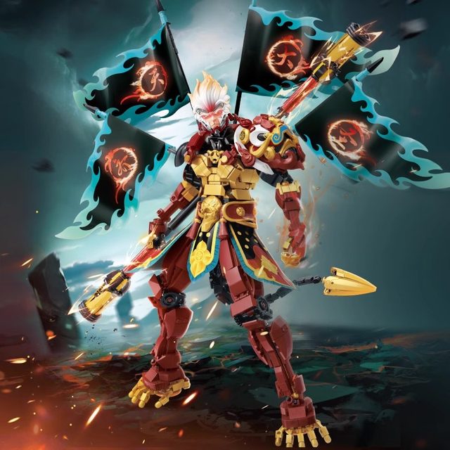 toptoy Chinese building blocks, Monkey King Sun Wukong skin, mecha ...
