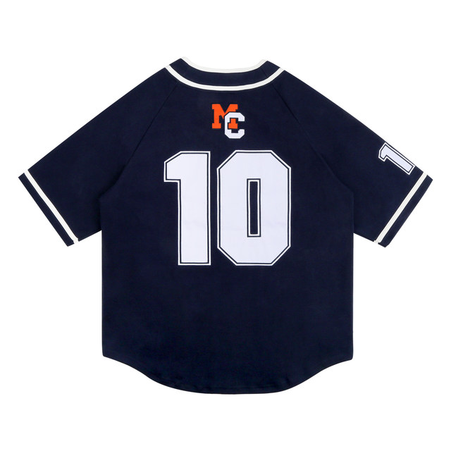 MCREW logo embroidered casual sports short-sleeved baseball cardigan ...