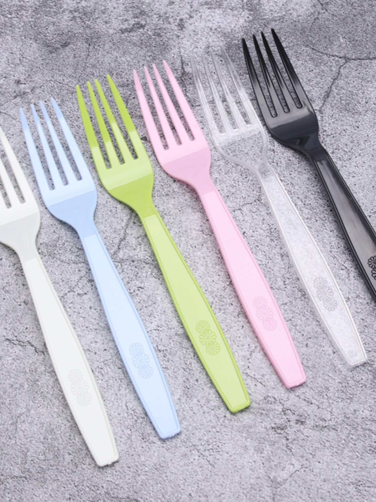 Hanchi Einweggabeln - Einzeln verpacktes Plastikbesteck - 100er Pack