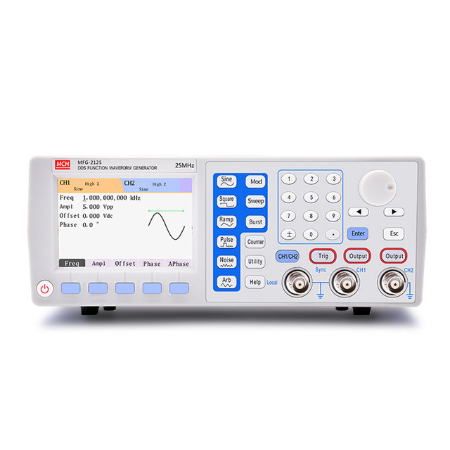 Meichuang dual-channel function signal generator DDS arbitrary waveform 25MHz frequency meter ...
