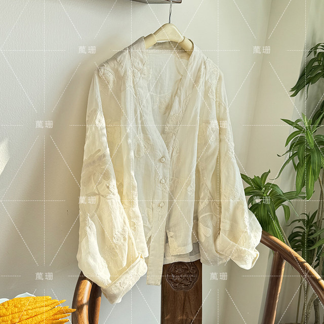 【Fuyao Embroidery Sun Protection】Summer Ramie Heavy Embroidery Batwing ...