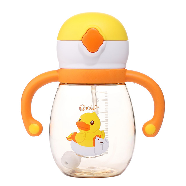 B.Duck little yellow duck baby learning drinking cup baby drinking cup with handle gravity ball ...