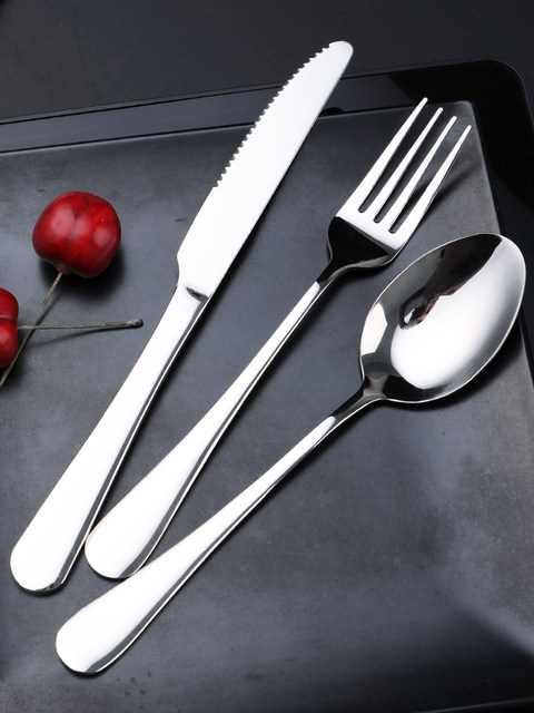 Western food tableware set steak knife, fork and spoon 304 stainless ...