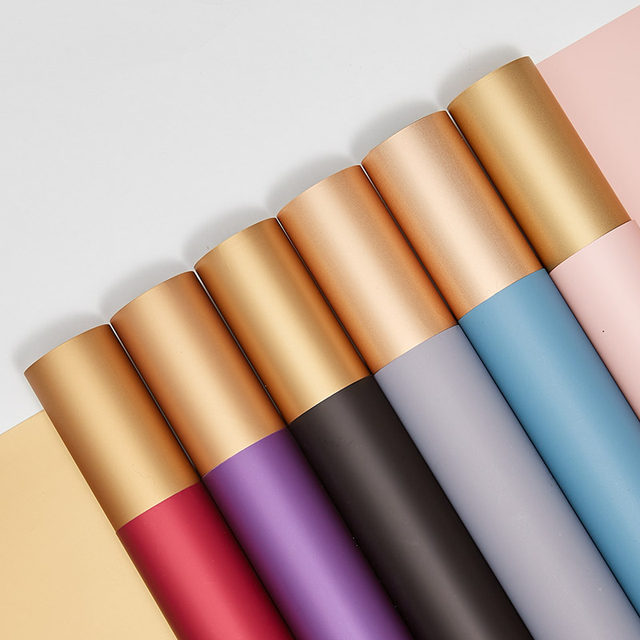 Gold colored paper, gilt paper, two-color Ouya paper, bouquet, flower ...