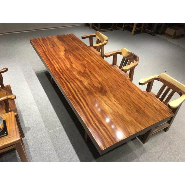 Wujin wood large board solid wood tea table chair Chinese company ...