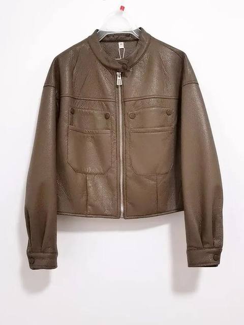 Y118 Spring new stylish slim short motorcycle style American retro ...