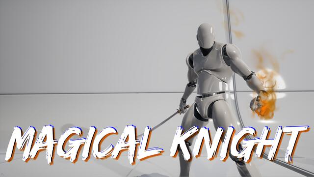 UE4 Unreal 5magical-KnightanimSet Magic Knight Holding Sword Combat Animation