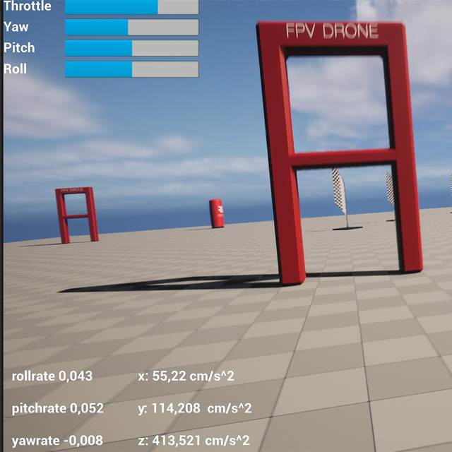 UE5 Unreal 5 Gameready Flyable FPV Drone-Quadrocopter Drone Blueprint