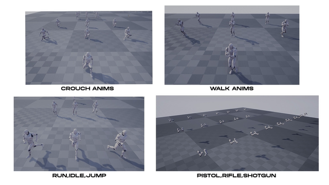 UE4 Unreal 5BASICANIMATIONPACK program FPS system hybrid animation package