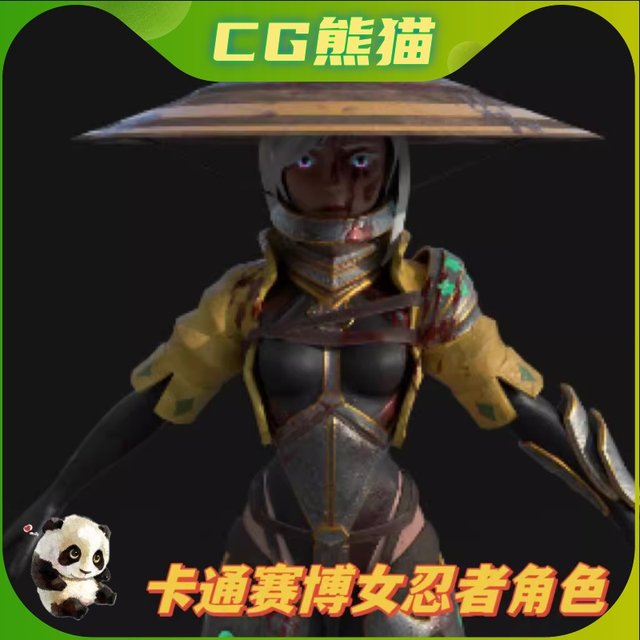 UE4 Unreal 5 (CyberPunk) Kunoichi style Boxing female ninja character model