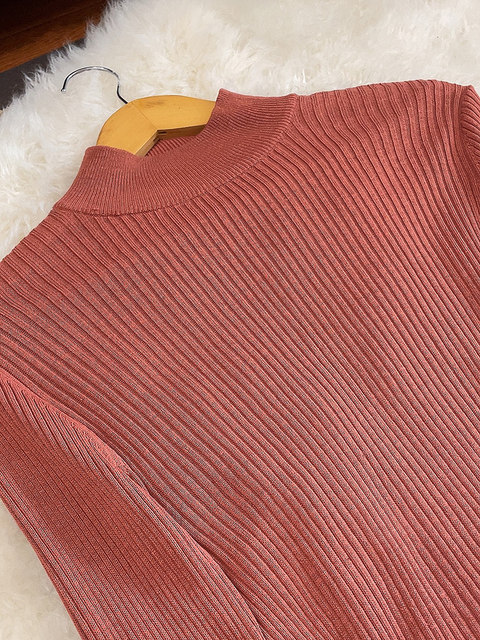 100% silk sweater slim and foreign trade versatile pit strip mulberry ...