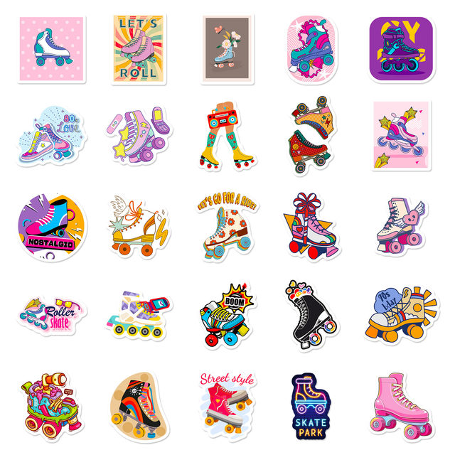 50 stickers for roller skates, cross-border new products, personalized ...