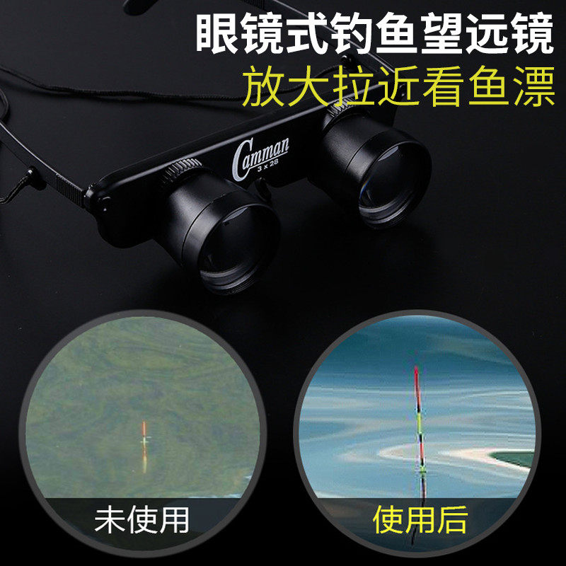 Outdoor fishing telescope glasses type viewing float magnifying glass ...