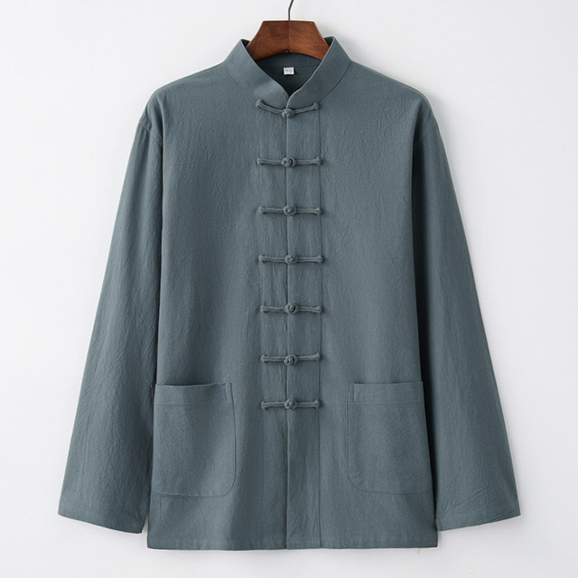 Spring and Autumn Tang Suit New Chinese Retro Men's Chinese Style Zen ...
