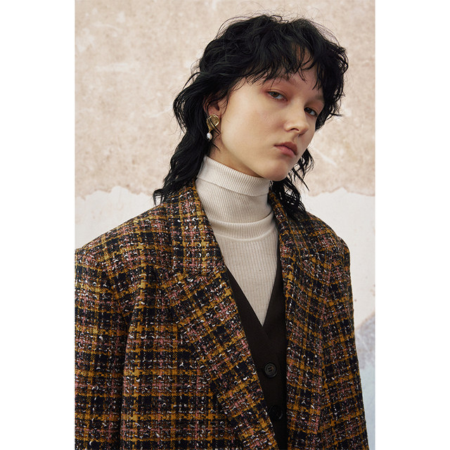 Meeleemeelab original gentleman elegant retro checkered coarse flower ...