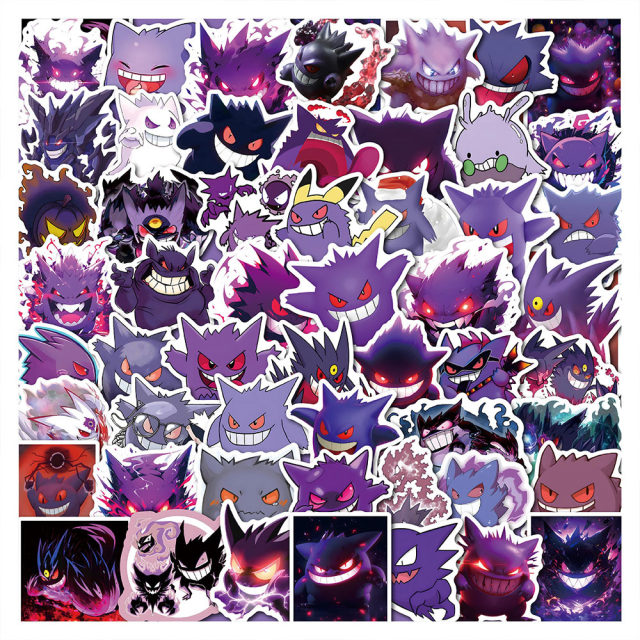 50 cards Gengar Geng Ghost Creative Graffiti Sticker Notebook Computers ...