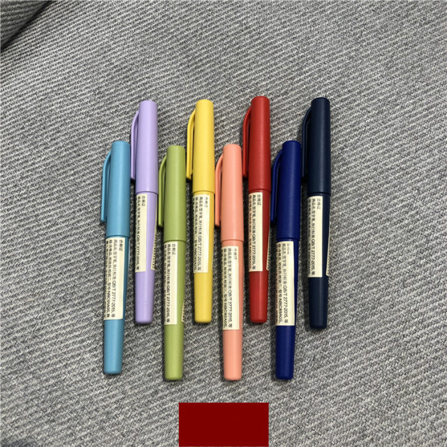 MUJI MUJI signature pen ink pen red blue deep indigo dark green apricot ...