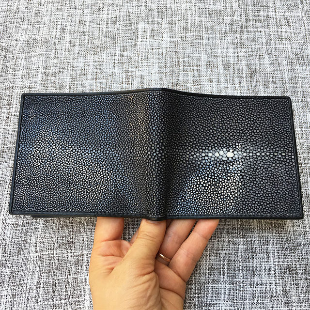 Authentic fully polished pearl fish skin wallet, men's wallet, card ...