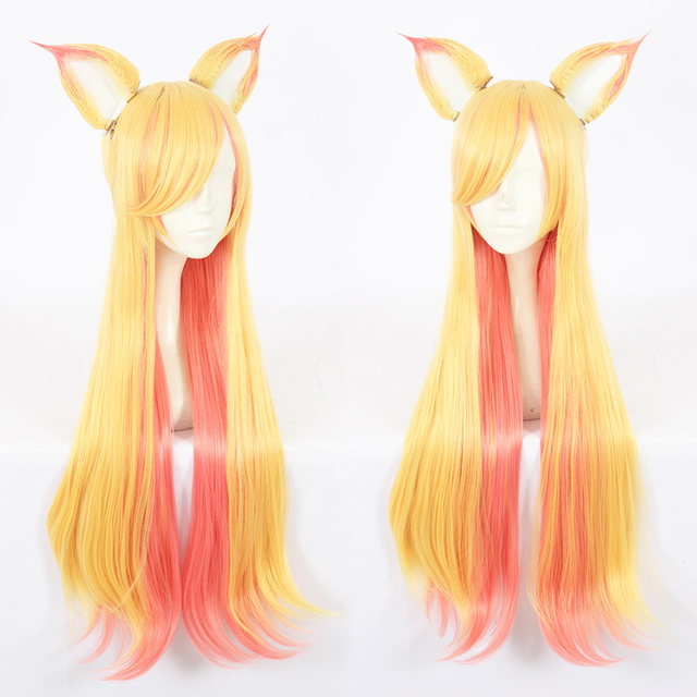 Hi Coser League of Legends LOL Star Guardian Aju Cos wigs with ears ...