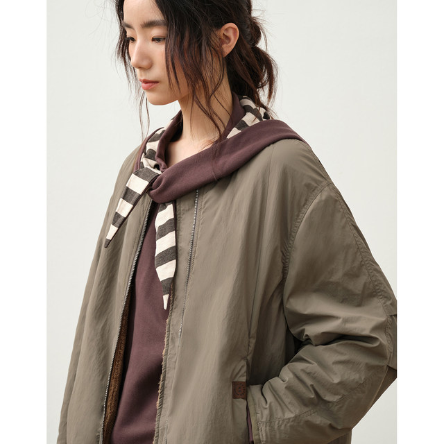 octopusme octopus family round neck long-sleeved loose outdoor jacket ...