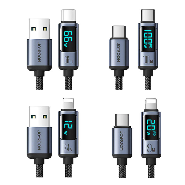 Digital display fast charging cable 1.2 meters aluminum alloy 12W/20W ...