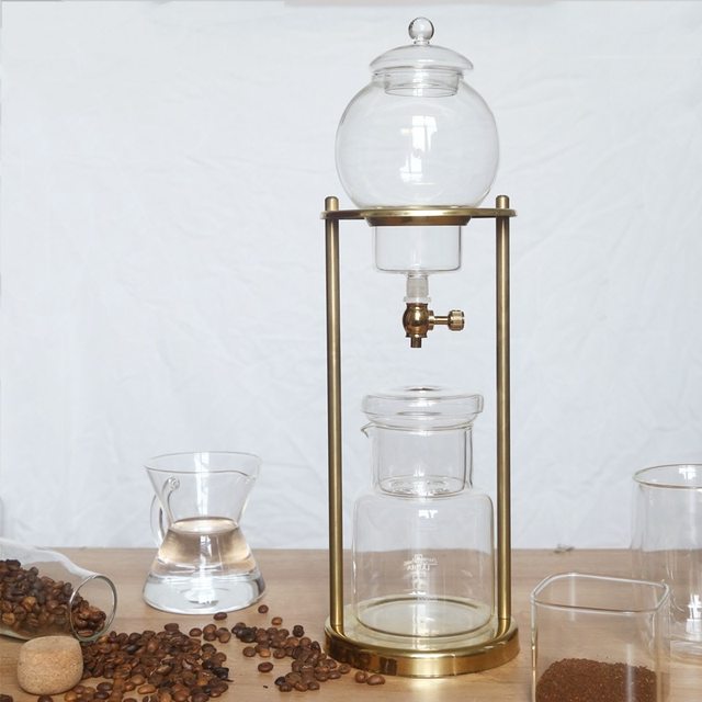 Ice drip coffee pot tea drip extraction pot glass cold brew tea hand ...