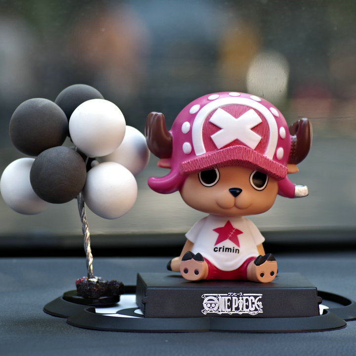 One Piece Car Ornaments - Luffy & Chopper Dashboard Decoration