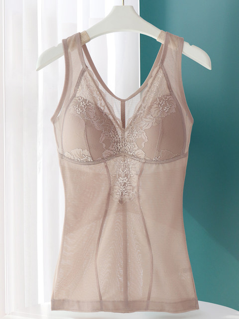 Summer thin body shaping suit abdomen and waist-free bra beauty vest ...