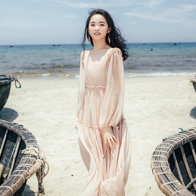 Sahara Original Ice Mint Green Waisted Ruffles Romantic Elegant Loose Dress