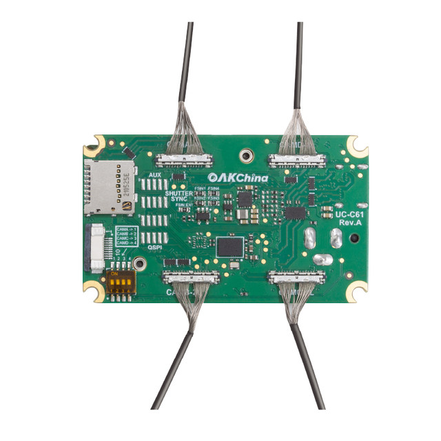 Four cameras, hard synchronization, deep panoramic view vslam AI camera ...