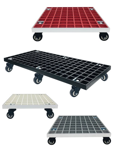 Rectangular bonsai stand with wheels Customized removable flower pot ...