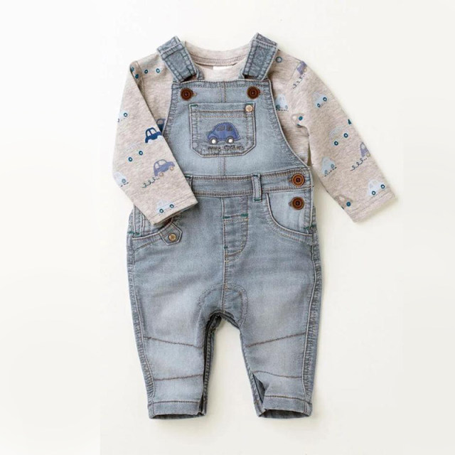 Spot British children's clothing NEXT male and female baby cartoon denim bun fart back trough ...