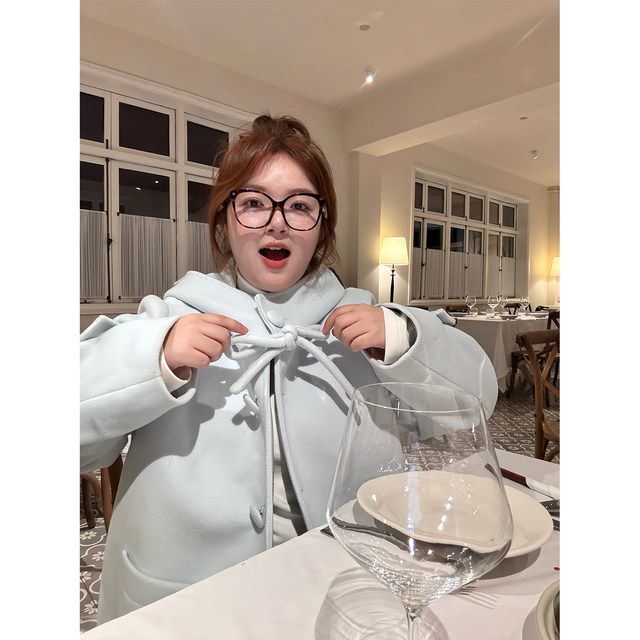 Laozhang and Fat Pongkiki Sweet Nini big size woolen woolen women's ...