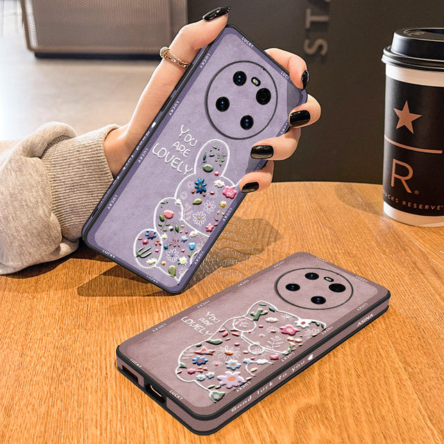 Flower rabbit is suitable for Huawei Mate50Pro mobile phone case 40RS ...