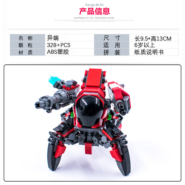 Uncle Bird building block mecha MOC assembly toy small particle mecha ...