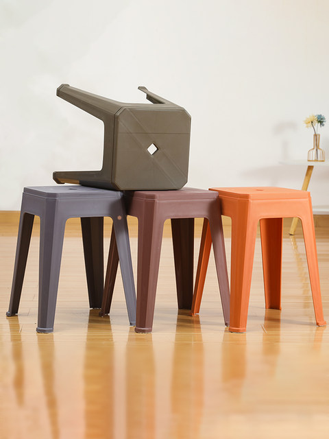 Plastic stool thickened home dining table cooked rubber stool simple ...