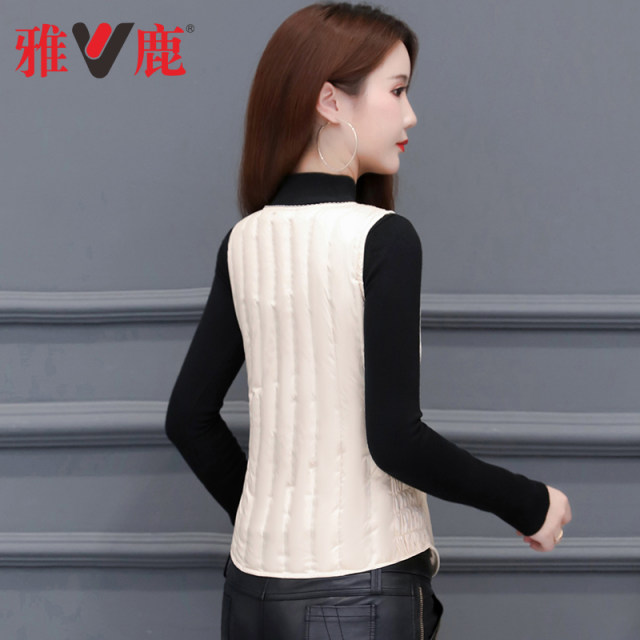 Yalu 2024 autumn and winter down vest women's light -thin short slim ...