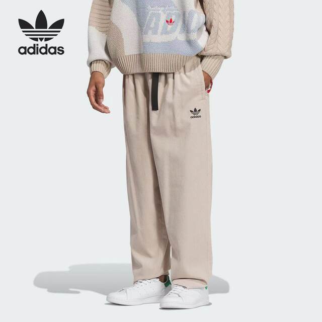 Adidas genuine clover men's sports casual loose woven straight trousers ...