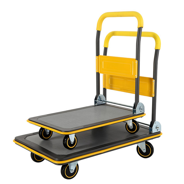 Foldable trailer push truck truck delivery truck silent pull truck hand ...