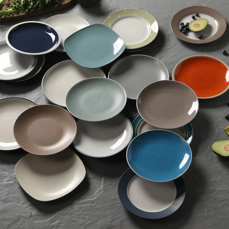 Artist Ceramics Simple Disk Furniture Disk Creative West Food Disk ...