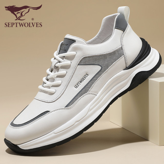 Septwolves dad shoes winter breathable leather men's shoes non-slip ...