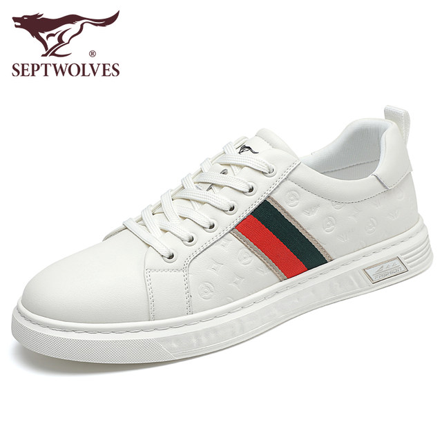 Septwolves white shoes men's summer breathable white casual sneakers ...
