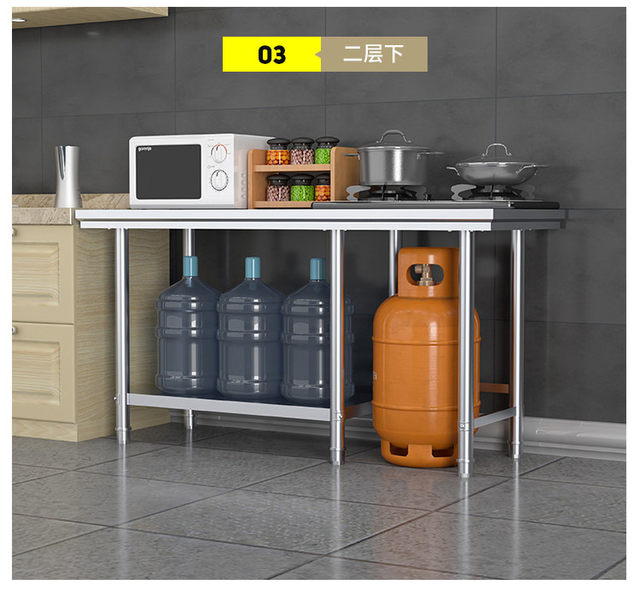 Thickened 304 stainless steel workbench home commercial gas tank multi ...