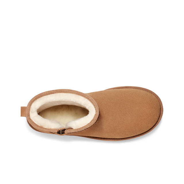 UGG autumn new lady fashion comfortable solid color flat bottom zipper ...